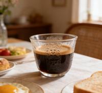 Quality 6PCS 65ML Clear Glass Cawa Cups with Decorative Pattern - For Arabic Coffee or for sale