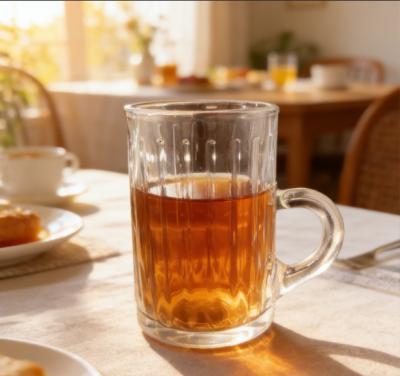 China 90ml Elegant Glass Tea Cups 75mm Height For Cafes / Restaurants / Offices for sale
