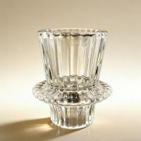 Quality Easy Clean Clear Glass Candle Holders For Elegant Home Decor for sale
