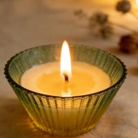 Quality Easy Clean Glass Candlestick Candle Holder 186g For Living Rooms / Bedrooms for sale