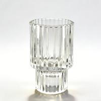 Quality 6 Piece Home Glass Candle Holders , Cylinder Clear Votive Candle Holders for sale