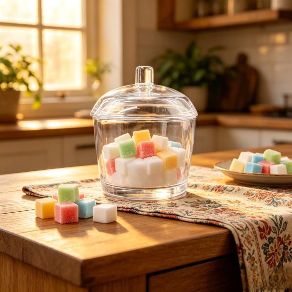 Quality 526g Glass Candy Bowls Eco Friendly Lead free Durable Clear Bowls Suitable for Candy Display and Storage for sale