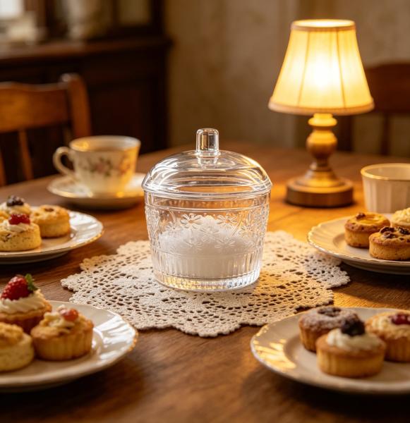Quality Height 125mm Elegant Glass Candy Bowls Ideal for Retail Display and Special Event Styling for sale