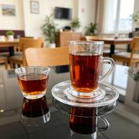 Quality 18PCS Glass Cup Sets 6pcs Turkish Cups 6pcs Saucers 6pcs Cawa Cups Ideal For for sale