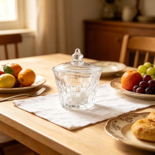 Quality Transparent Decorative Glass Candy Bowls Lead-free Crystal Glass Clear Bowls Great for Candy Storage and Event Decoration for sale