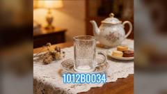 Elegant 12 Piece Clear Glass Tea Cup and Saucer Set