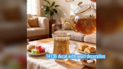 Elegant Pearl Glass Tea Cup Set 12 Piece Collection