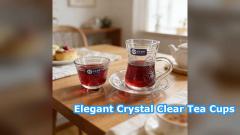 Premium Glass Tea Cup 1413B Elegant Crystal Clear Design