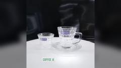 Elegant Diamond Cut Glass Tea Cups Set 100ml