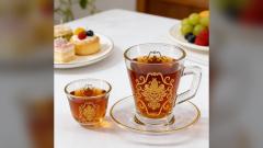 Elegant 100ml  Glass Tea Cup Set