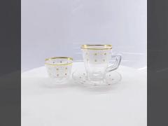 Elegant Glass Tea Cup 1471B Premium Quality Home Decor