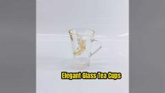 Elegant Glass Tea Cup Set Stylish Durable Drinkware