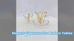 Elegant 18 Piece Glass Tea and Cawa Cup Set