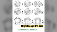 Elegant  Glass Tea Tasting Cups 6 Pack