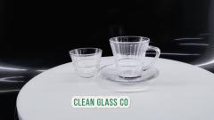 Elegant Glass Tea Cups Premium Lead Free Drinkware Set