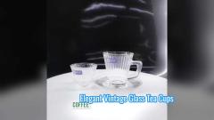 Elegant Glass Tea Cups for Espresso and Coffee