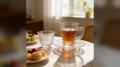 Elegant 18 Piece Diamond Cut Glass Cup Set for Hospitality