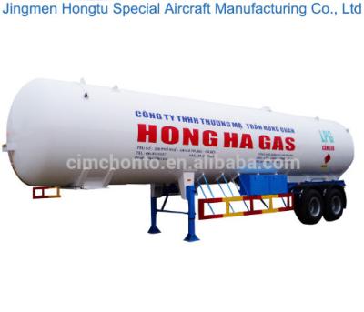 China For sales HT9407GYQ models 3 Axle 50m3 LPG  Fuel Tank Semi trailer for sale