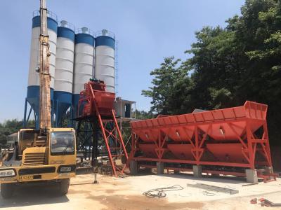 China Bouwproductie Bereide menginstallatie Hzs75 Betonbatchfabriek Te koop