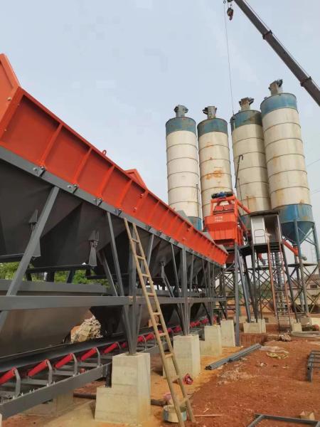 Quality hopper type concrete batching plant with 18months warranty for sale