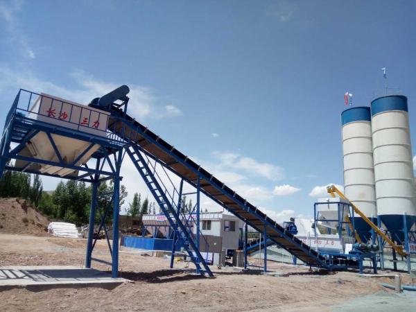 Quality Dry Concrete Mixing and Conveying Machine 50 90m3/h Batching Plant Ready Mix Concrete for sale