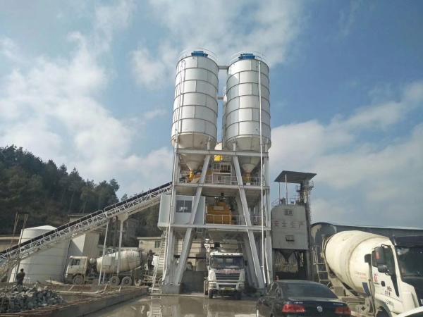 Quality Concrete Batch Mixer Machine Plant PLC Weighing System 120 Cubic Meters Per Hour for sale
