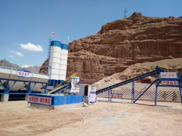 Quality Concrete Batch Mixer Machine Plant PLC Weighing System 120 Cubic Meters Per Hour for sale