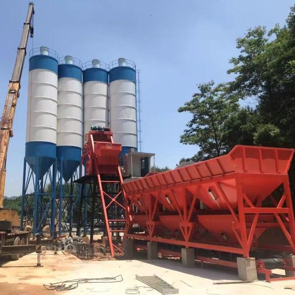 Quality Fully Automatic Small Lift Mini Concrete Batching Plant Hopper for sale