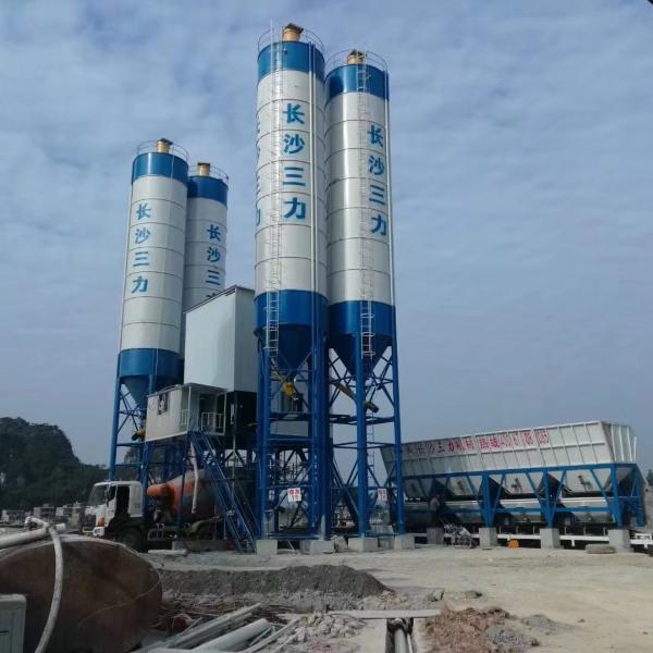 Quality Fully Automatic Cement Concrete Batching Plant Ready Mix HZS 25-240m3/h Concrete Mixer With Twin Shaft 60 for sale