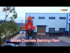 60m3/h Dry Mix Draagbare cementbatchfabriek met gespeld cement silo