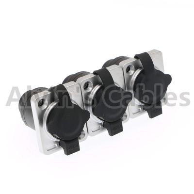China 3Pcs RJ45 Waterproof Sockets IP65 Ethernet Panel Mount RJ45 Connector Black for sale