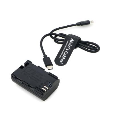 China LP-E6 Dummy Battery With PD Type-C Power Cable LP-E6 Battery Replacement Cable For Canon EOS 80D 70D 60D 6D 7D2 7D 5DSR for sale