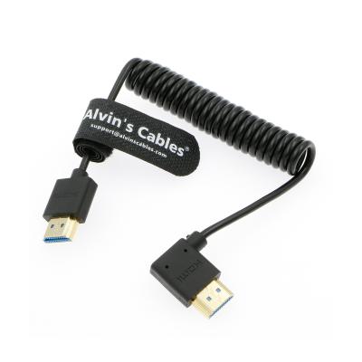 China 8K 2.1 HDMI Hochgeschwindigkeits-Soft Coiled Kabel gerade nach links für Atomos Ninja V, Portkeys BM5, für Feelworld Monitor zu verkaufen