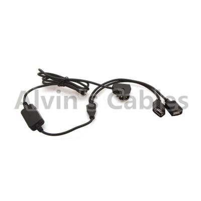 China 1.3m DC Power Adapter D-Tap Male to Two USB Female Plug 5V 2A Output Power for sale