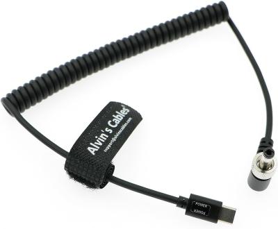 China PD USB-C Type-C to Lock DC 12V Coiled Power Cable for Blackmagic Video Assist| Atomos Shogun| SmallHD| Feelworld Monitor for sale