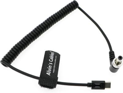 China PD USB-C Type-C to Lock DC 12V Coiled Power Cable for Blackmagic Video Assist| Atomos Shogun| SmallHD| Feelworld Monitor for sale