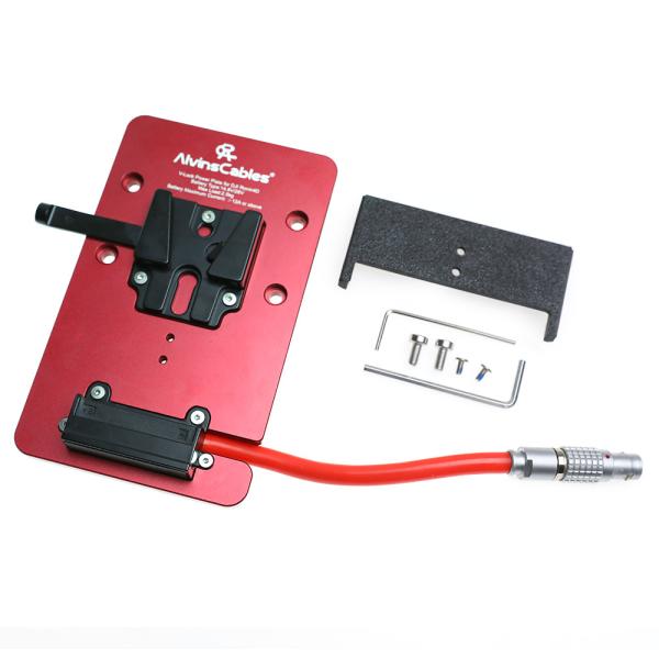 Alvin's Cables V Mount Battery Plate для DJI Ronin 4D, с прямым 1B 6-принным мужским DC-in Out Put Battery Mounts Plate V Mount Plate для Ronin 4D Длинный кабель