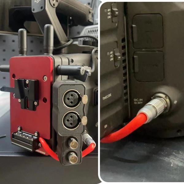 Alvin's Cables V Mount Battery Plate для DJI Ronin 4D, с прямым 1B 6-принным мужским DC-in Out Put Battery Mounts Plate V Mount Plate для Ronin 4D Длинный кабель