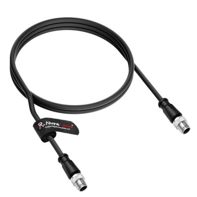 China Alvin's Cables M12 X-Code 8 Pin Male to 8 Pin Male Cat6e Cable Shielded for Cognex Basler Industrial Camera, High Flex 1m/3.3ft for sale