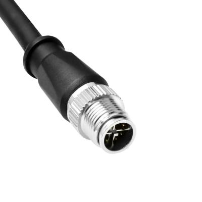 China Alvin's Cables M12 X-Code 8 Pin Male to 8 Pin Male Cat6e Cable Shielded for Cognex Basler Industrial Camera, High Flex 1m/3.3ft for sale