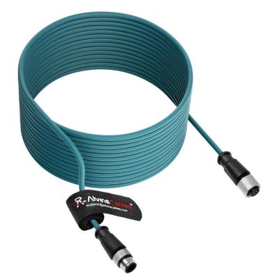 China Cables de Alvin M12 A-Code 8 Pin Hombre a 8 Pin Mujer Cat6a High-Flex Shielded Sensor Actuator Cable para Cognex Cámara Industrial 49ft, Verde en venta