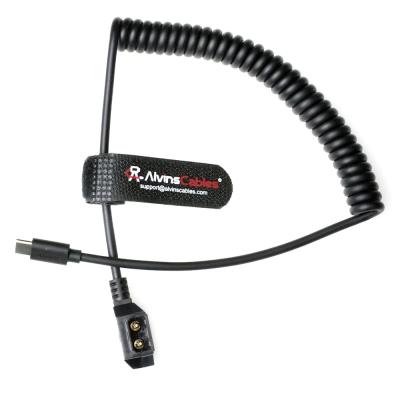 China Alvin's Cables Dtap to USB-C Power Cable for DJI Focus Pro Motor, Ultra Soft D-tap to Type-C Enhanced Power Coiled for Tilta Nucleus Nano II Wireless Lens Control Motor for sale