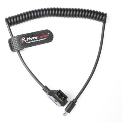 China Alvin's Cables Dtap to USB-C Power Cable for DJI Focus Pro Motor, Ultra Soft D-tap to Type-C Enhanced Power Coiled for Tilta Nucleus Nano II Wireless Lens Control Motor for sale