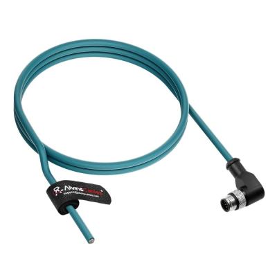 중국 알빈 케이블 M12 A-코드 8 핀 남성 오른쪽 앵글 오픈 엔드 전력 I / O 케이블 Cat6a 고 플렉스 보호 Cognex 키엔스 바슬러 산업 자동화 필드 버스 모듈 3.3ft / 1m, 녹색 판매용