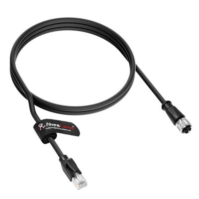 중국 알빈 케이블 M12 X-코드 8 핀 여성에서 RJ45 이더넷 케이블 Cat6a 고 플렉스 보호용 코그넥스 키엔스 바슬러 산업 자동화 필드 버스 모듈 3.3ft/1m 판매용