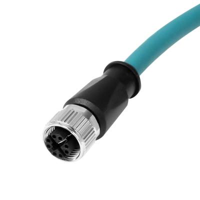 중국 알빈의 케이블 M12 X-코드 8 핀 여성에서 RJ45 이더넷 케이블 Cat6a 고 플렉스 보호용 코그넥스 키엔스 바슬러 산업 자동화 필드 버스 모듈 6.56ft/2m,녹색 판매용