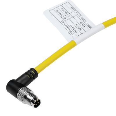 中国 アルヴィンズケーブル M8 5ピンBコード コグネックス・イン・ビジョン・マイクロ2000用の男性から飛ぶリードI/Oケーブル ビジョンシステム産業自動化用のトリガーストローブケーブル 高フレックス右角,15m/49.2ft 販売のため