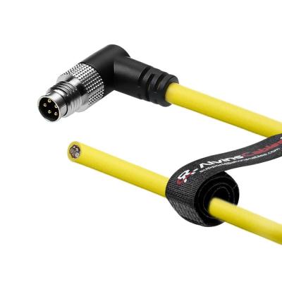 China Alvin's Cables M8 5-Pin B-Code Male to Flying Lead I/O Cable for Cognex in-Sight Micro 2000, Trigger Strobe Cable for Vision System Industrial Automation, High Flex Right Angle,1m/3.3ft for sale