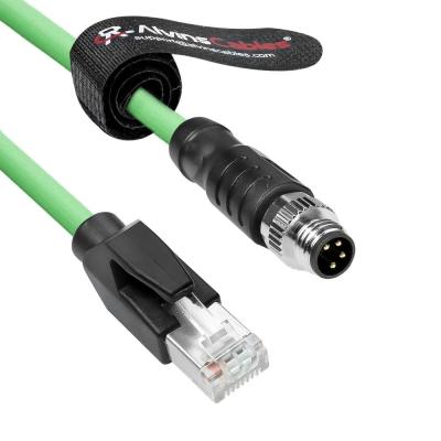 中国 アルヴィンのケーブル M8 Aコード 4ピン 男性からRJ45 イーサネットケーブル Cat6a ハイフレックス シールド ベックホフ ZK1090-3191 産業自動化 イーサネットフィールドバス 49ft/15m 販売のため