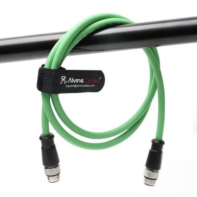 China Alvin's Cables M12 D-Code 4 Pin Male to M12 D-Code 4 Pin Male Ethernet Cable for Keyence Baumer Sick Camera, High-Flex Cat6a Cable for Industrial Automation, EtherCAT/PROFINET 3.3ft/1m Green for sale